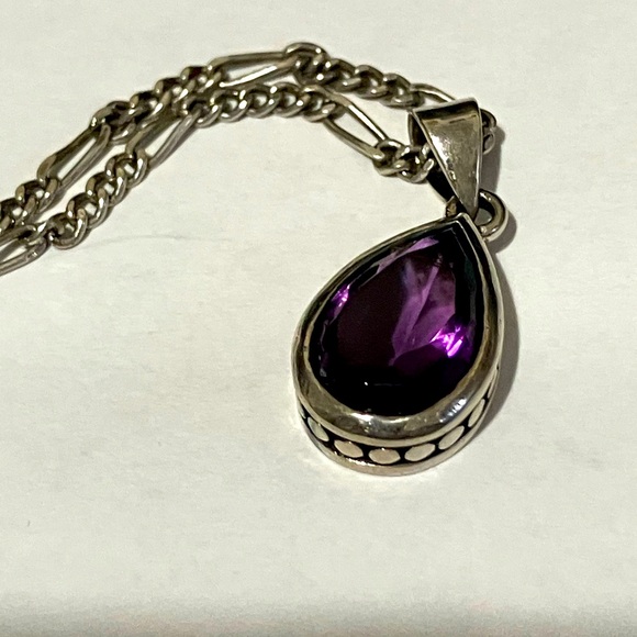 Jewelry | Pretty Amethyst Gem In Bezel Sterling Silver Setting With ...